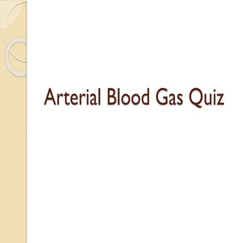 Arterial blood gas quiz | PDF