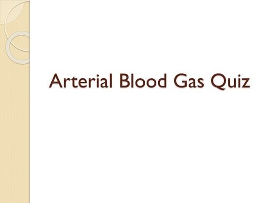 Interpretation of blood gases | PPT