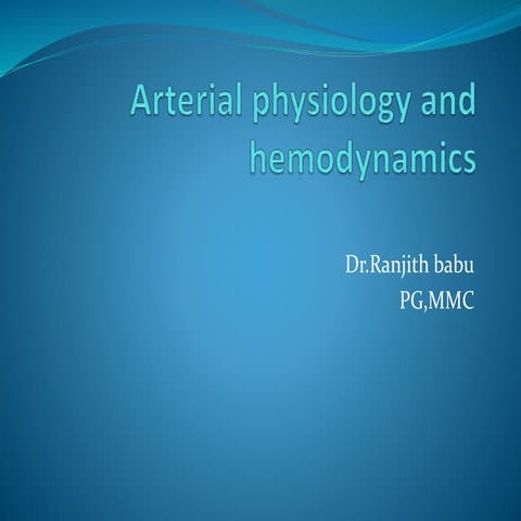Arterial physiology | PPTX
