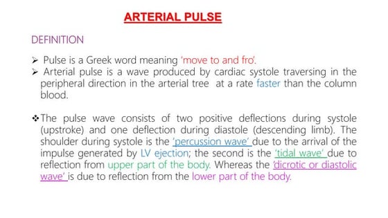Types of Arterial pulses | PPT | Heart and Cardiovascular Diseases ...
