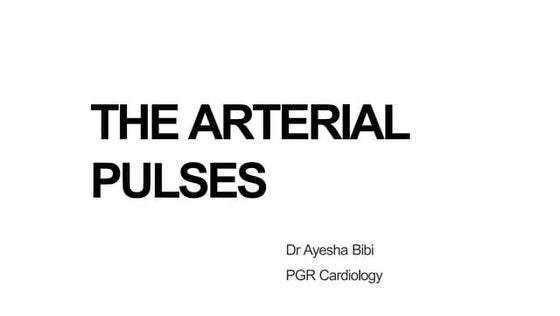 Types of Arterial pulses | PPT