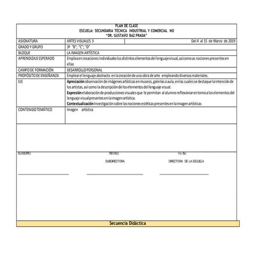 Artes bloques 3 | DOCX