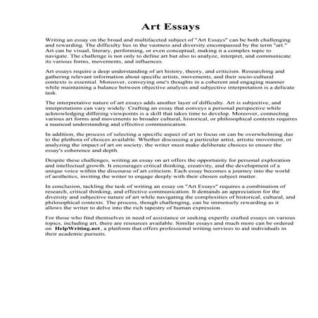 Art Essays | PDF