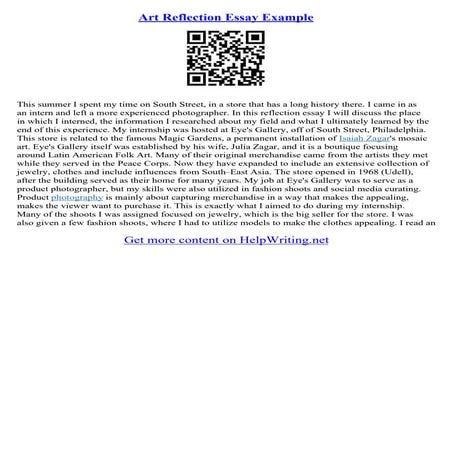 Art Essay Sample | PDF