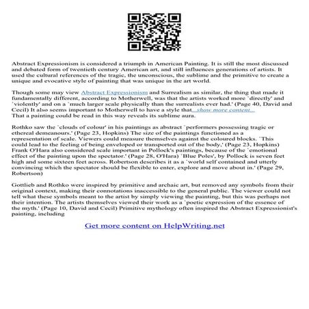 Art Essays Examples | PDF | Painting | Arts and Crafts