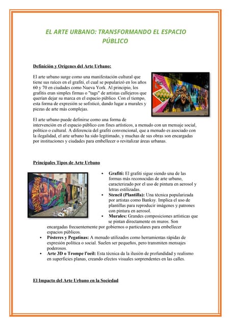 El arte urbano power point | PPT