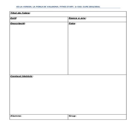 Fitxa treball art | DOCX