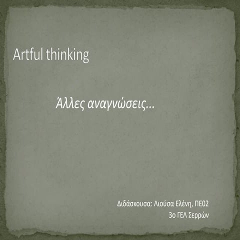 Artful thinking 2017 | PDF