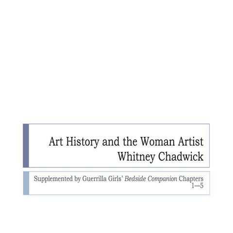Art history and the woman artist | PPTX