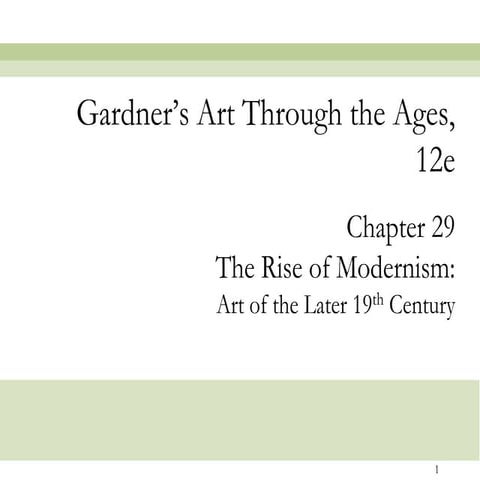Art history ch._29: Rise of Modernism | PDF
