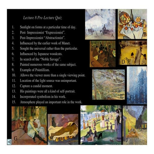 Art History 2009 Class 8 Quiz | PDF