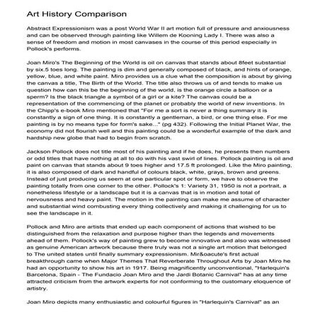 Art History Comparison