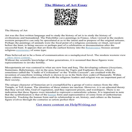 Art History Essay | PDF