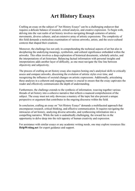 Art Museum Essay. Minot State University | PDF