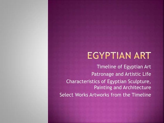 EGYPTIAN ART & ARCHITECTURE | PDF