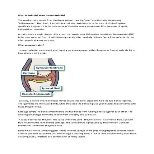 Arthritis details | PDF