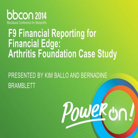 F9 Financial Reporting for the Financial Edge: Arthritis Foundation ...