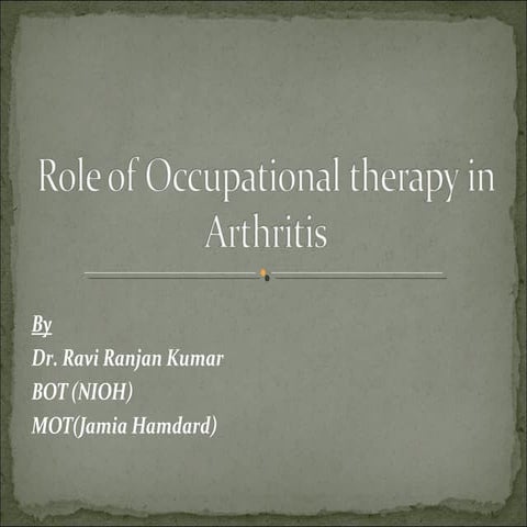 Arthritis patient education & care | PPT