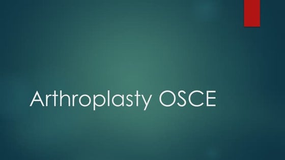 OSCE ortho | PPTX