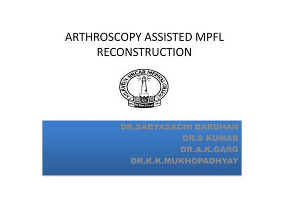 Medial Patellofemoral Ligament Reconstruction with Patellar Tendon | PDF