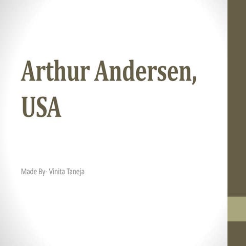 Arthur andersen scandal | PPTX