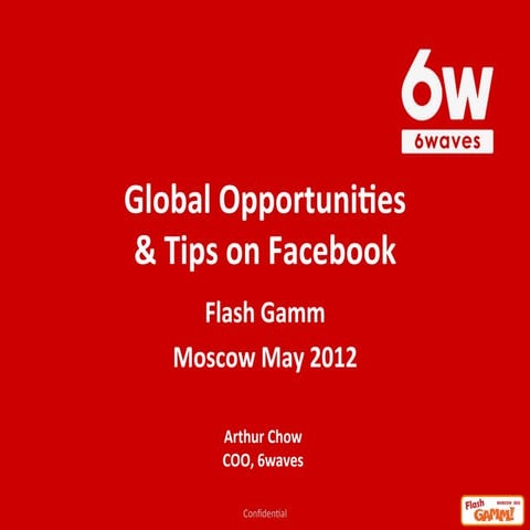 6waves: Key metrics and benchmarks for Facebook games | PDF
