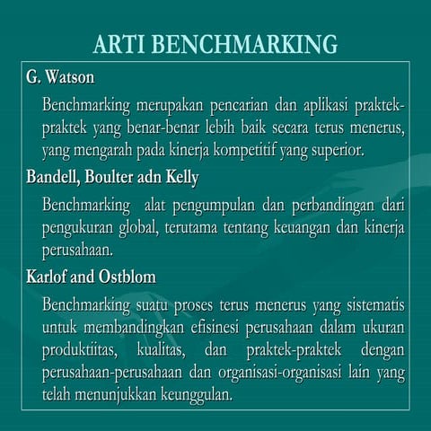 Arti benchmarking | PPT