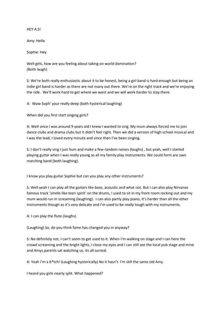 Script - Role Play. | PDF