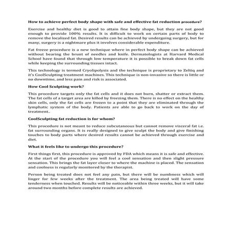 Cool sculpting | PDF