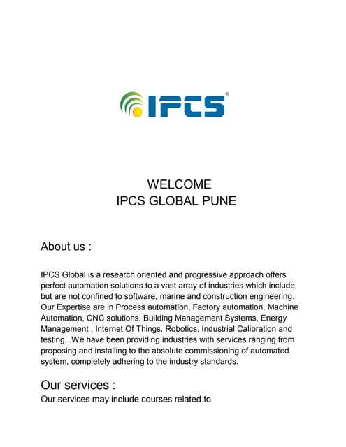 ipcs global kannur ,digital marketing ,automation,python | PDF