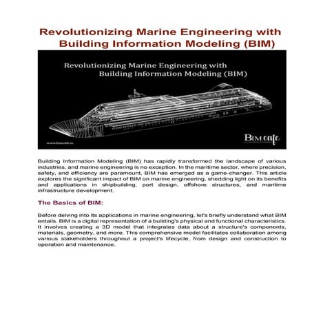Article-Revolutionizing Marine Engineering with BIM | PDF