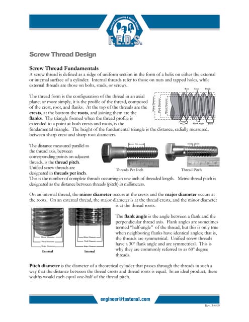 Unc Unf Metric Thread Chart Northwest Fastener PDF PDF, 44% OFF