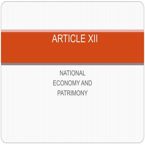 ARTICLE XII final-Rod national patrimony | PPT
