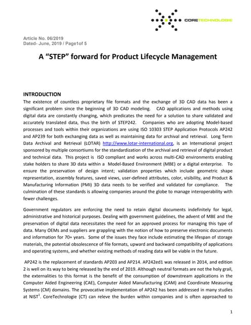 A "STEP" Forward for Product Lifecycle Management | PDF