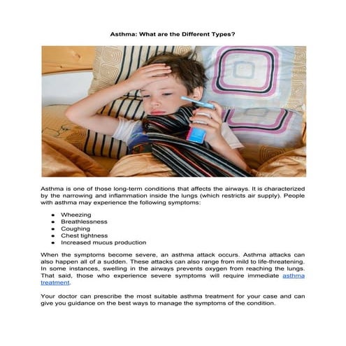 Asthma: What are the Different Types? | PDF