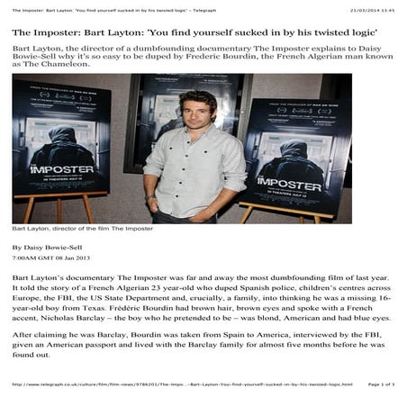 Article 1 the imposter- twisted logic | PDF