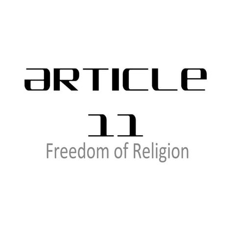 Article 11 freedom of religion | PPT