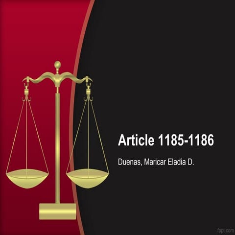 Article 1185 1186 | PPT | Law