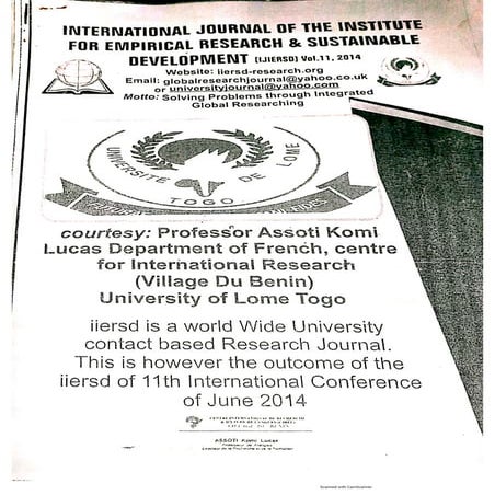 Design of Improved Programme Assessment Model for Nigerian Universities ...