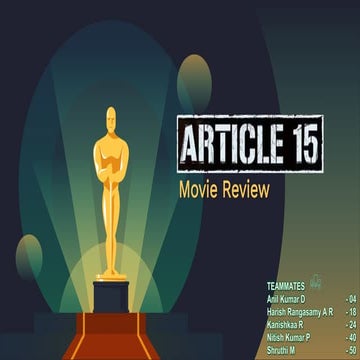 Article 15 MOVIE REVIEW PPT | PPTX