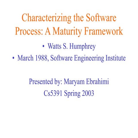 Software process and characters | PPT | Computer Software and ...