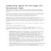 Safeguarding Against the Five Stages Of a Ransomware Attack | PDF