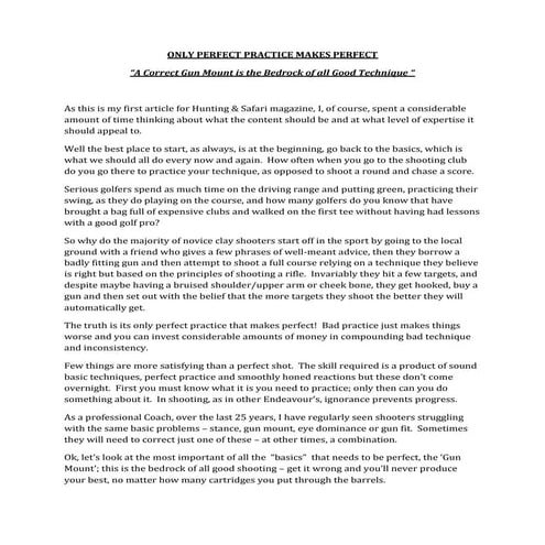 "Only perfect practice makes perfect" by Keith Coyle | DOCX