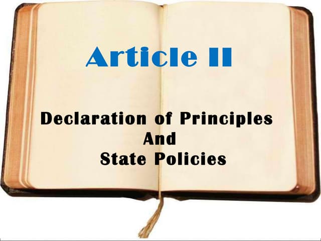 Philippine Constitution 1987 (Article 2) | PPTX