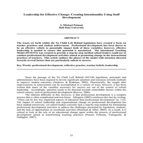 Dr. S. Michael Putman, Ball State University | DOC