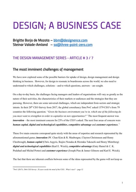 Design Management Excellence | PDF