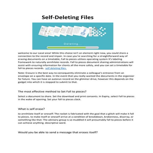 self destructing file sharing | PDF