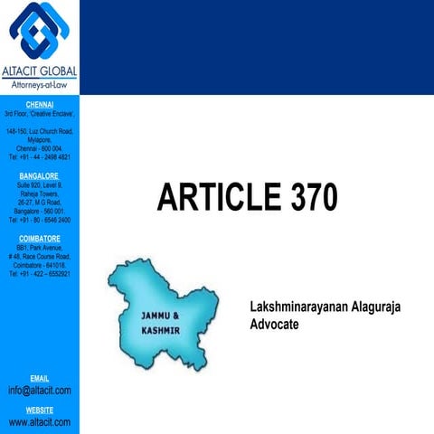 Article 370 | PPT