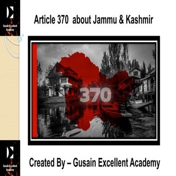 What is Article 370 ? | PPT