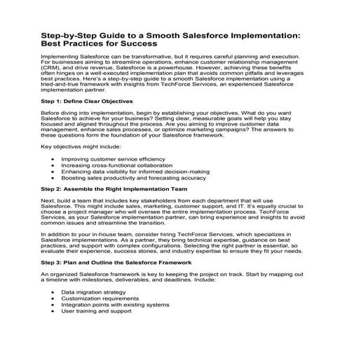 Salesforce Implementation Customization Pdf
